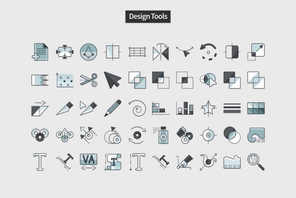 Filled Outline Icons - PowerPoint Slide Master Templates & Infographics