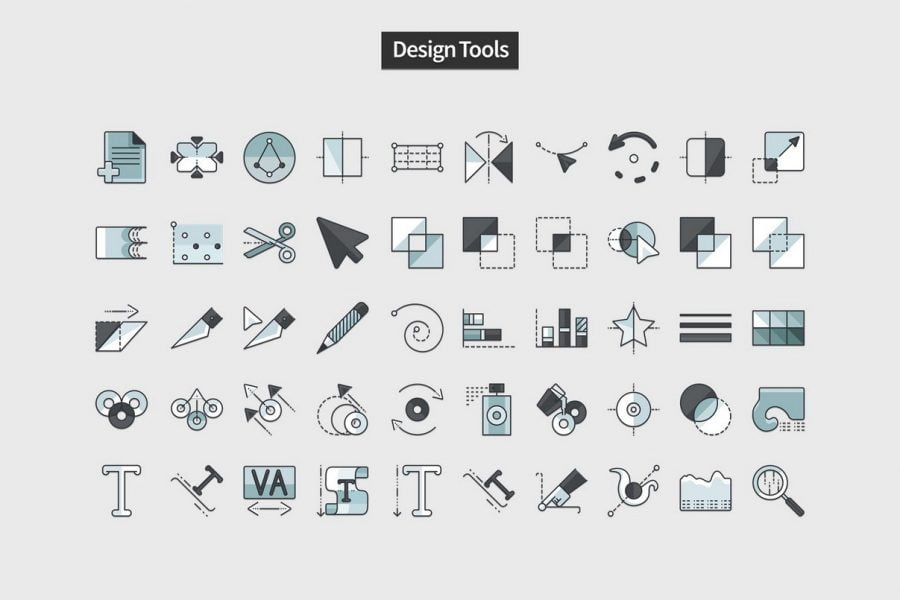 Filled Outline Icons - PowerPoint Slide Master Templates & Infographics