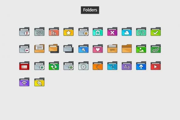 Filled Outline Icons - PowerPoint Slide Master Templates & Infographics