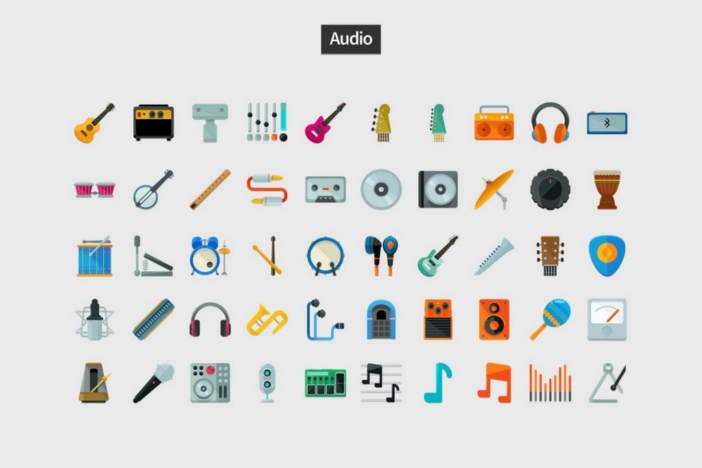 Flat Icons - PowerPoint Slide Master Templates & Infographics