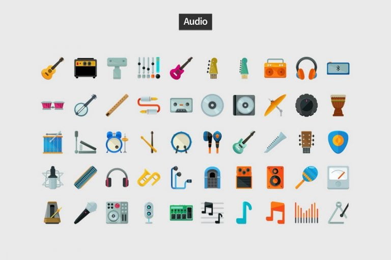 Flat Icons - PowerPoint Slide Master Templates & Infographics