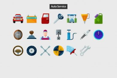 Flat Icons - PowerPoint Slide Master Templates & Infographics