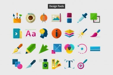 Flat Icons - PowerPoint Slide Master Templates & Infographics