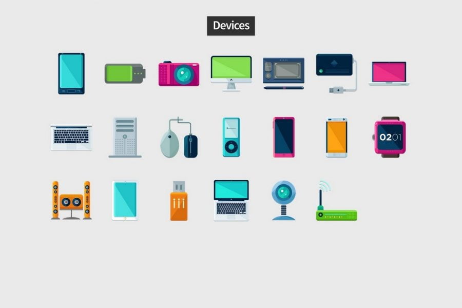 Flat Icons - PowerPoint Slide Master Templates & Infographics