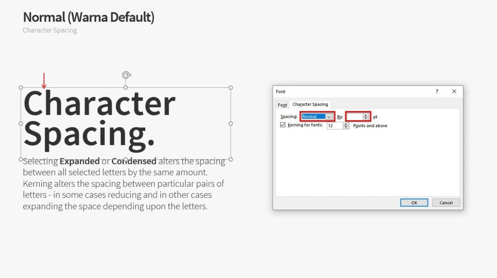 Character Spacing - PowerPoint Slide Master Templates & Infographics