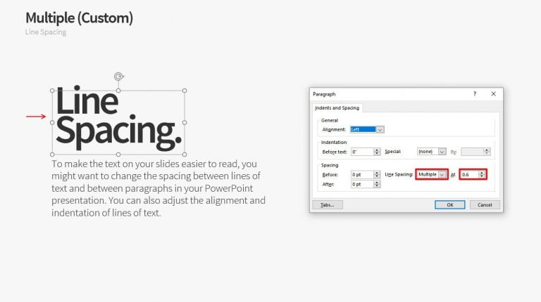 Line Spacing - PowerPoint Slide Master Templates & Infographics