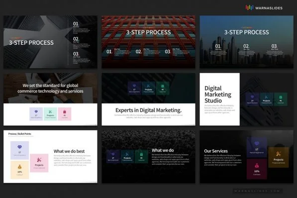 3 Bullet Points PowerPoint Template - PowerPoint Slide Master Templates ...