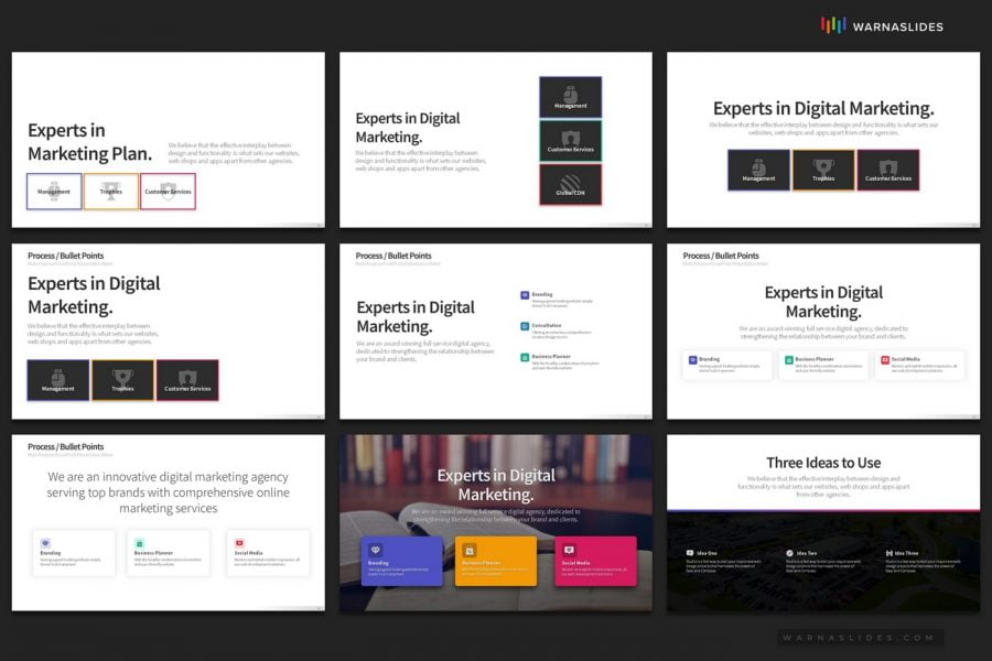 3 Bullet Points PowerPoint Template - PowerPoint Slide Master Templates ...