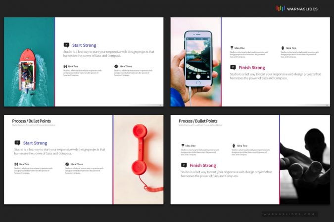 3 Bullet Points PowerPoint Template - PowerPoint Slide Master Templates ...