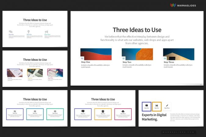 3 Bullet Points PowerPoint Template - PowerPoint Slide Master Templates ...