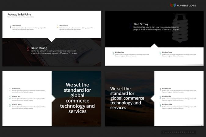 3 Bullet Points PowerPoint Template - PowerPoint Slide Master Templates ...