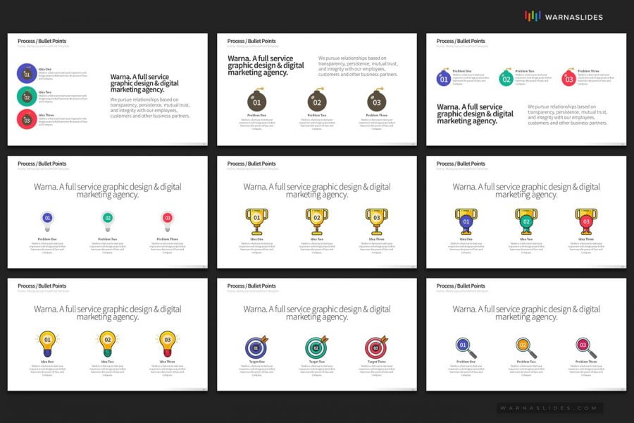 3 Bullet Points PowerPoint Template - PowerPoint Slide Master Templates ...