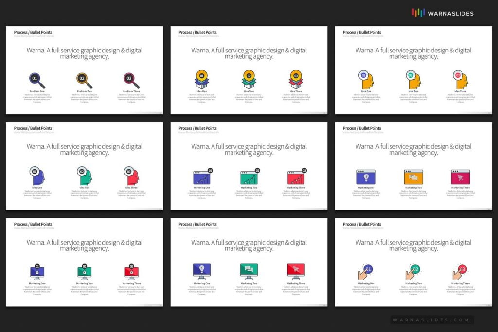 3 Bullet Points PowerPoint Template - PowerPoint Slide Master Templates ...