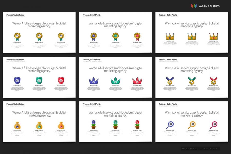 3 Bullet Points PowerPoint Template - PowerPoint Slide Master Templates ...