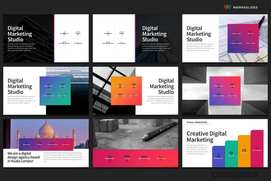 4 Bullet Points PowerPoint Template - PowerPoint Slide Master Templates ...