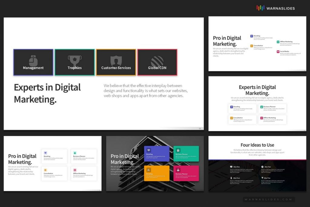 4 Bullet Points PowerPoint Template - PowerPoint Slide Master Templates ...