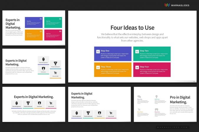 4 Bullet Points PowerPoint Template - PowerPoint Slide Master Templates ...