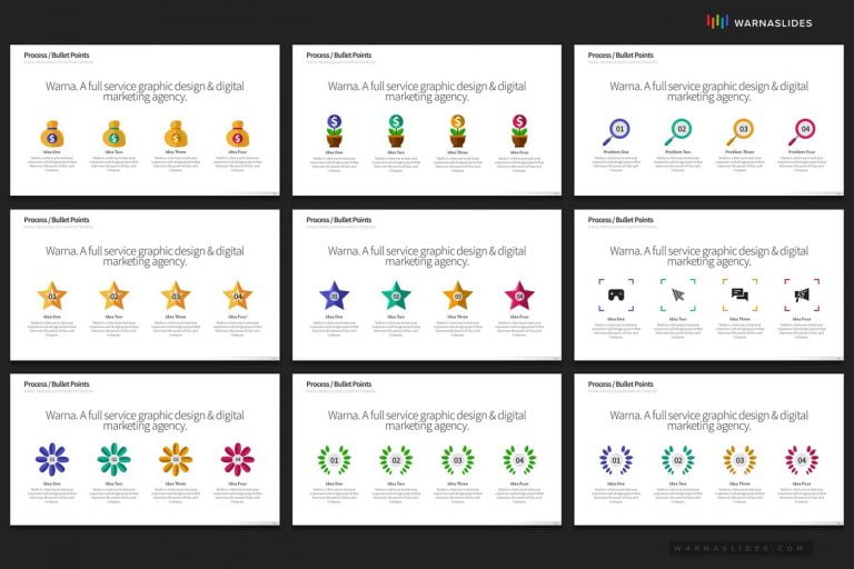 4 Bullet Points PowerPoint Template - PowerPoint Slide Master Templates ...