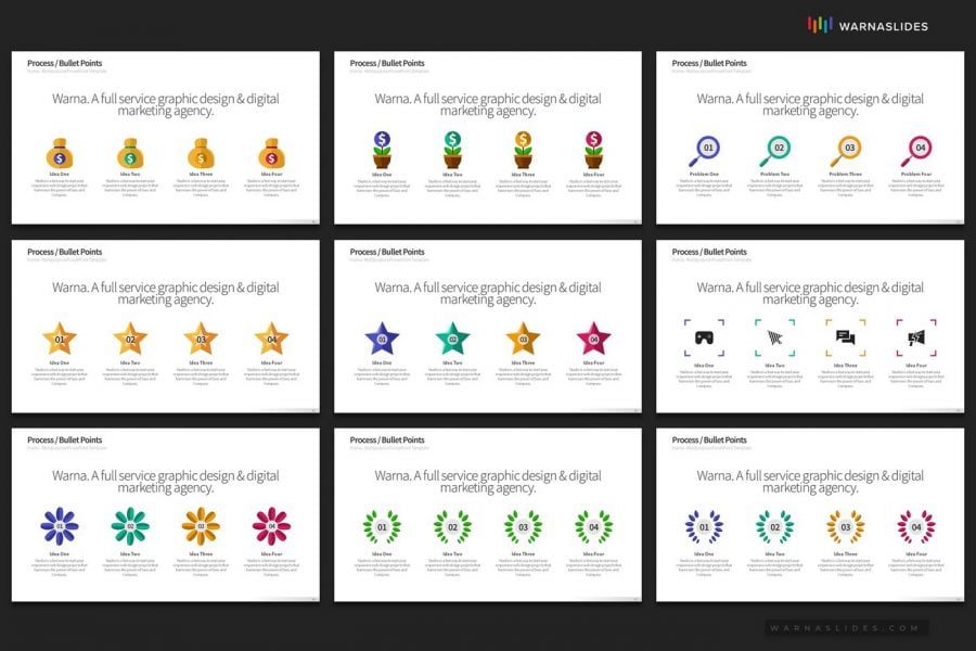 4 Bullet Points PowerPoint Template - PowerPoint Slide Master Templates ...