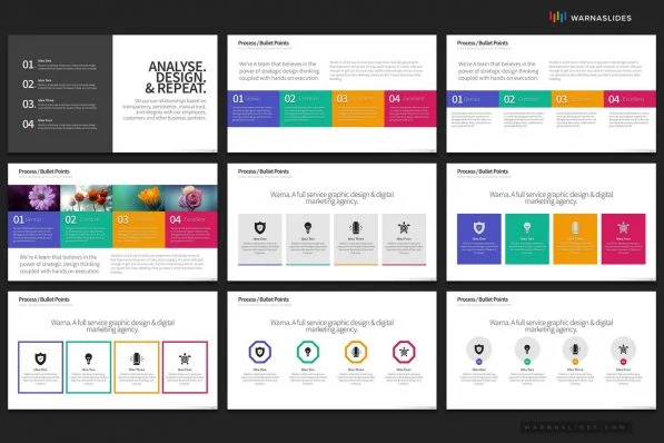 4 Bullet Points PowerPoint Template - PowerPoint Slide Master Templates ...