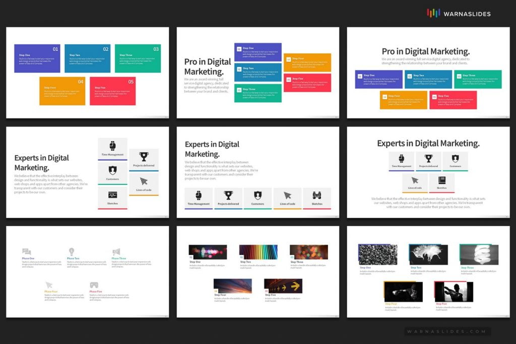 5 Bullet Points PowerPoint Template - PowerPoint Slide Master Templates ...