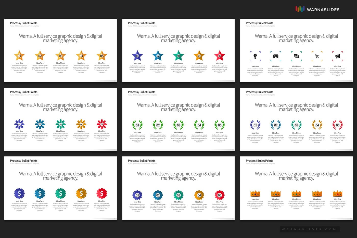 5 Bullet Points PowerPoint Template PowerPoint Slide Master Templates 
