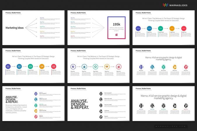 5 Bullet Points PowerPoint Template - PowerPoint Slide Master Templates ...
