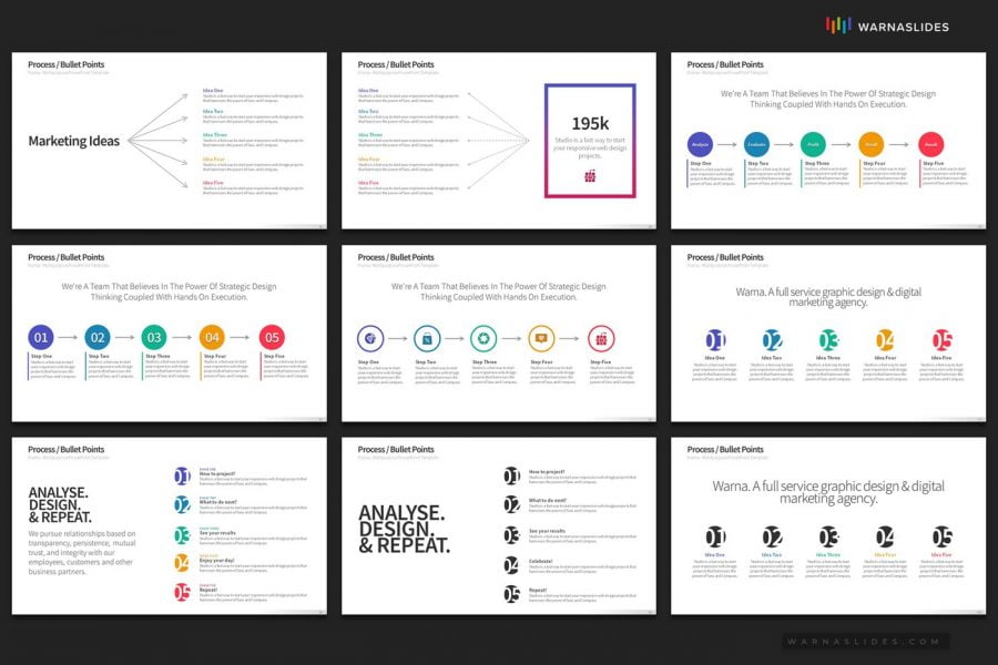 5 Bullet Points PowerPoint Template - PowerPoint Slide Master Templates ...