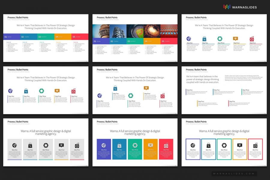 5 Bullet Points PowerPoint Template - PowerPoint Slide Master Templates ...