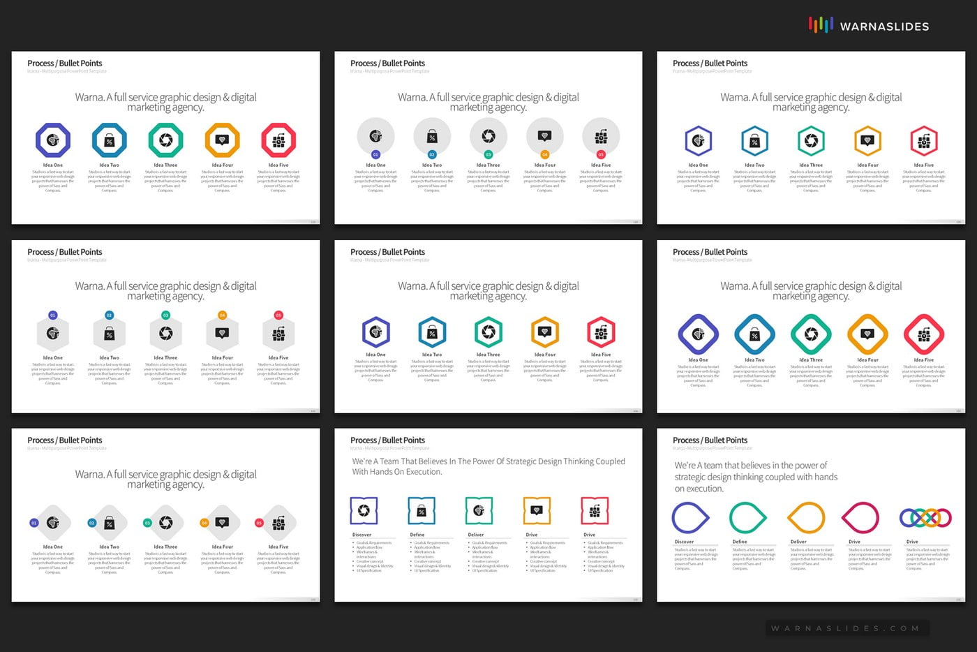 5 Bullet Points PowerPoint Template PowerPoint Slide Master Templates 