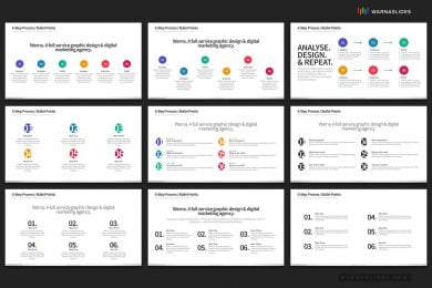 6 Bullet Points PowerPoint Template - PowerPoint Slide Master Templates ...