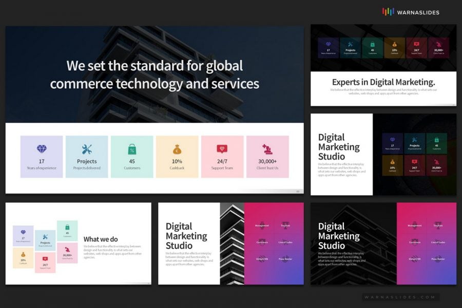 6 Bullet Points PowerPoint Template - PowerPoint Slide Master Templates ...