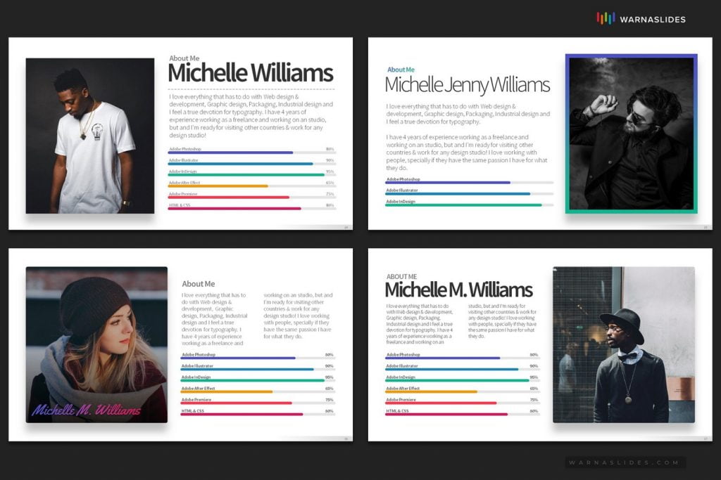 About Me PowerPoint Template - PowerPoint Slide Master Templates ...