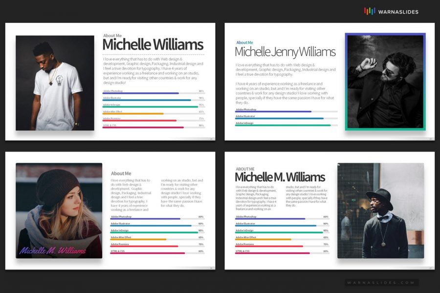 About Me PowerPoint Template - PowerPoint Slide Master Templates ...
