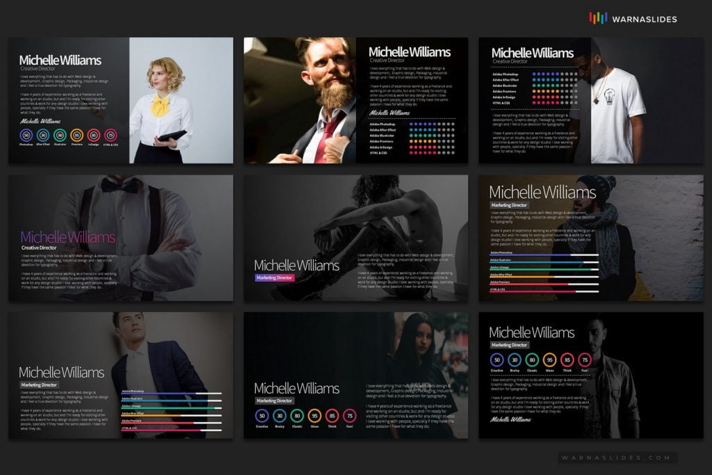 About Me PowerPoint Template - PowerPoint Slide Master Templates ...
