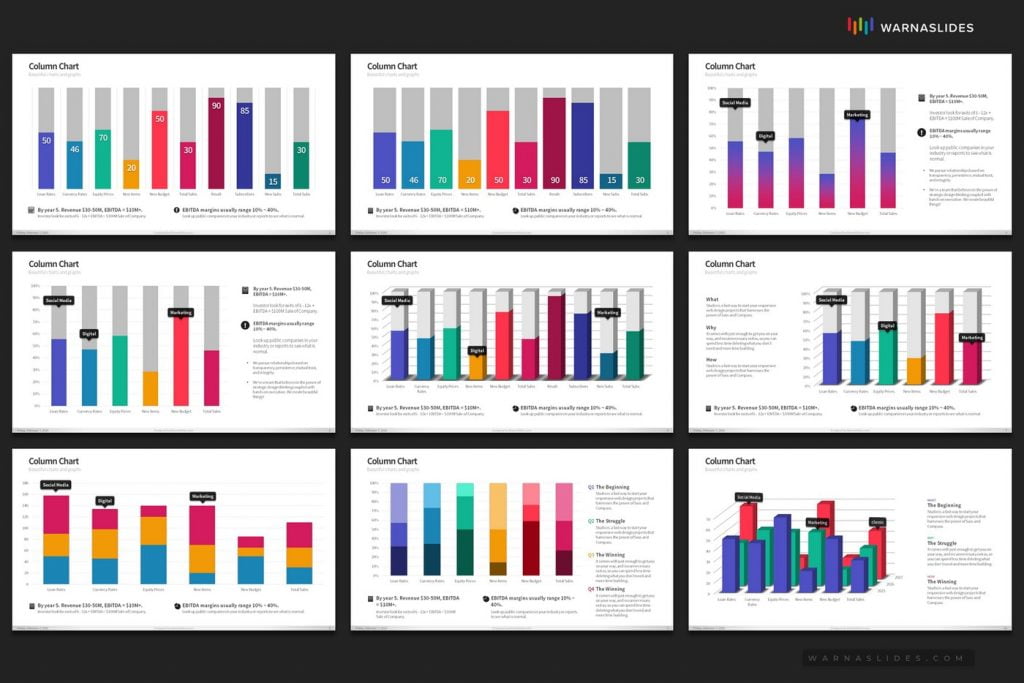 Graphs & Charts PowerPoint Template - PowerPoint Slide Master Templates ...