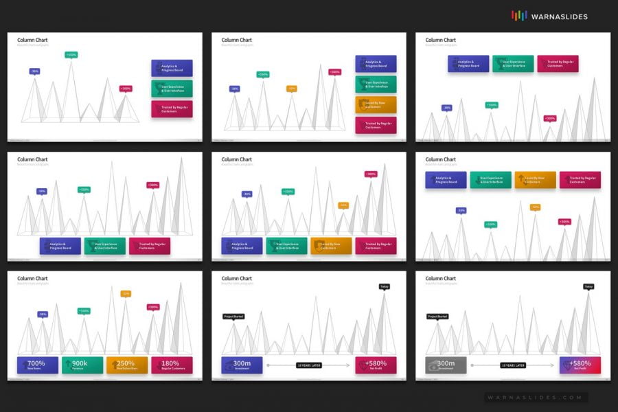 Graphs & Charts PowerPoint Template - PowerPoint Slide Master Templates ...
