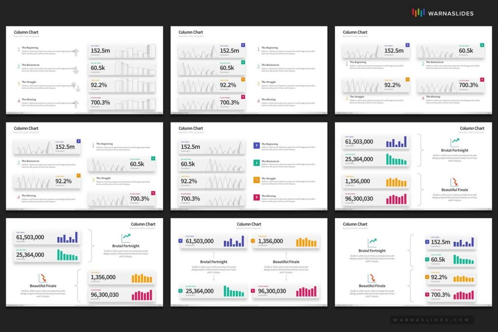 Graphs & Charts PowerPoint Template - PowerPoint Slide Master Templates ...