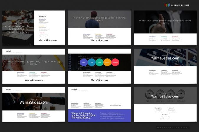 Contact Information PowerPoint Template - PowerPoint Slide Master ...