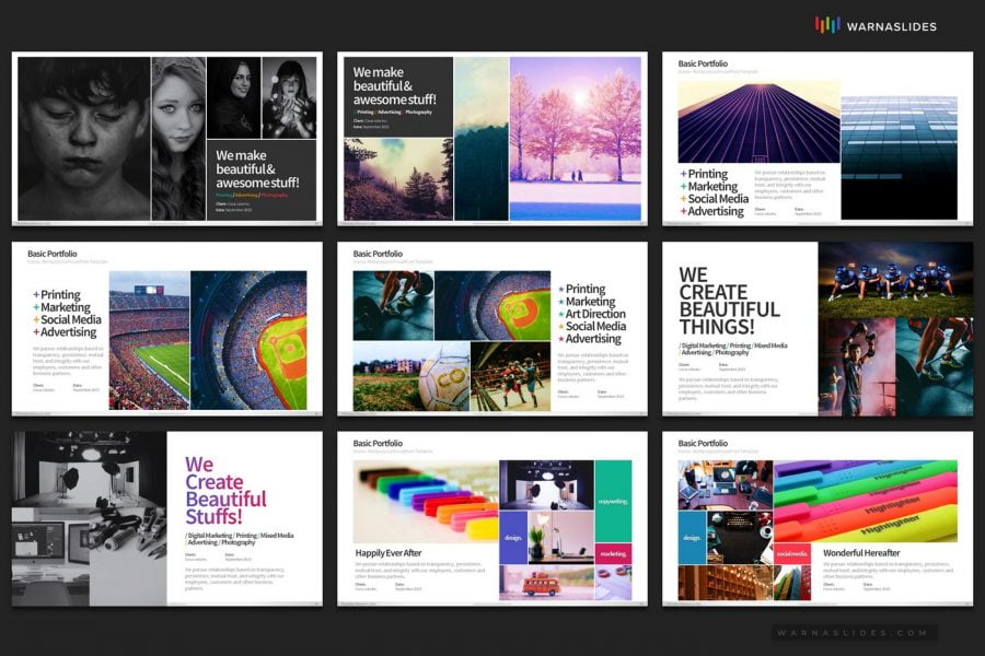 Creative Portfolio PowerPoint Template - PowerPoint Slide Master ...