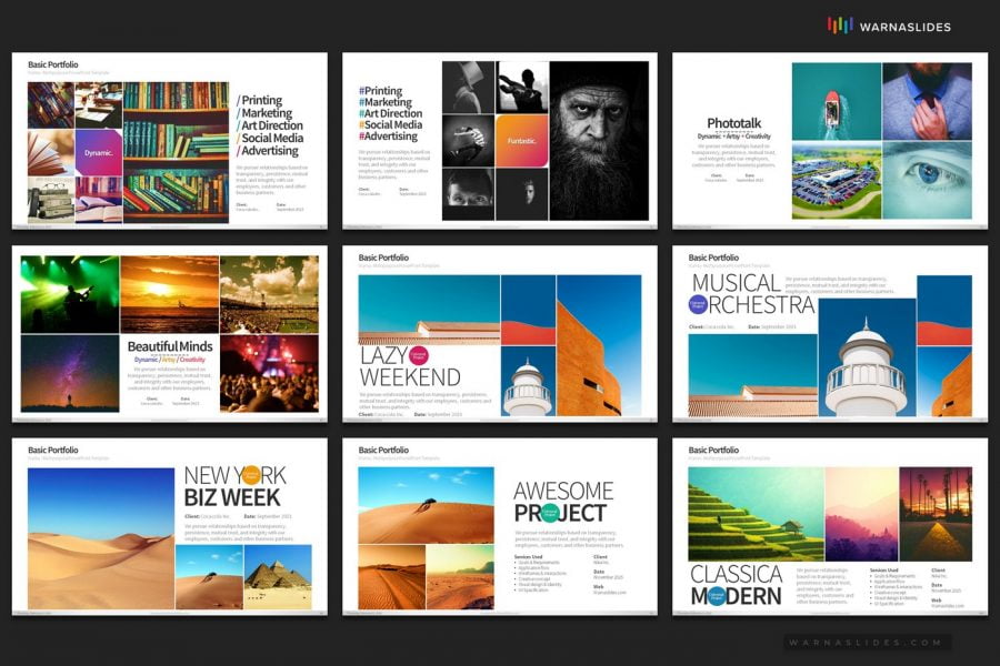 Creative Portfolio PowerPoint Template - PowerPoint Slide Master ...