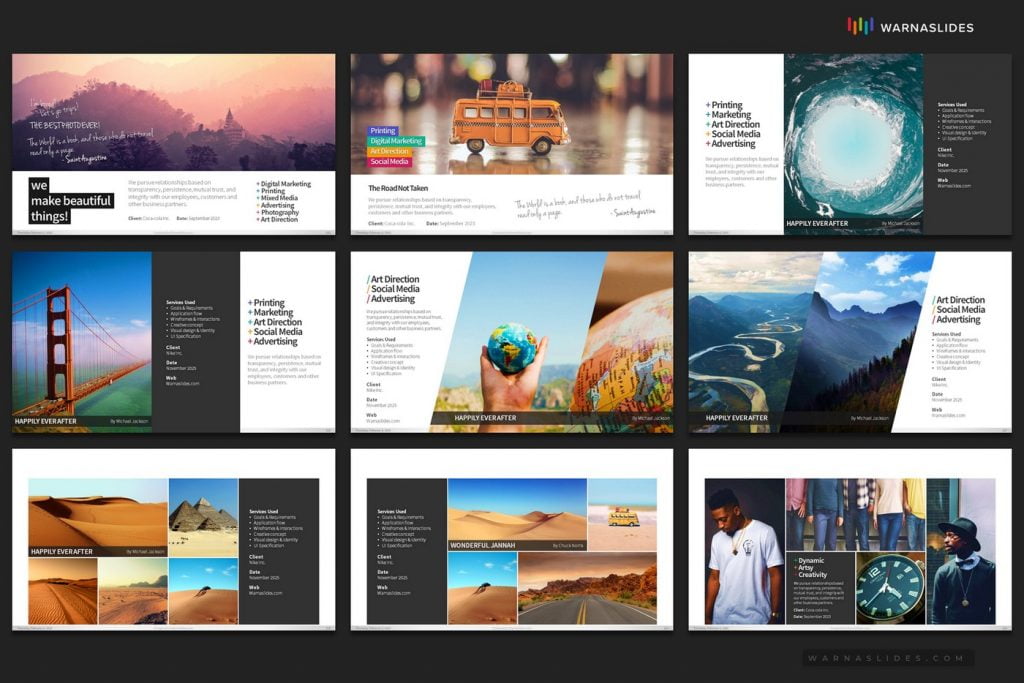 Creative Portfolio PowerPoint Template - PowerPoint Slide Master ...
