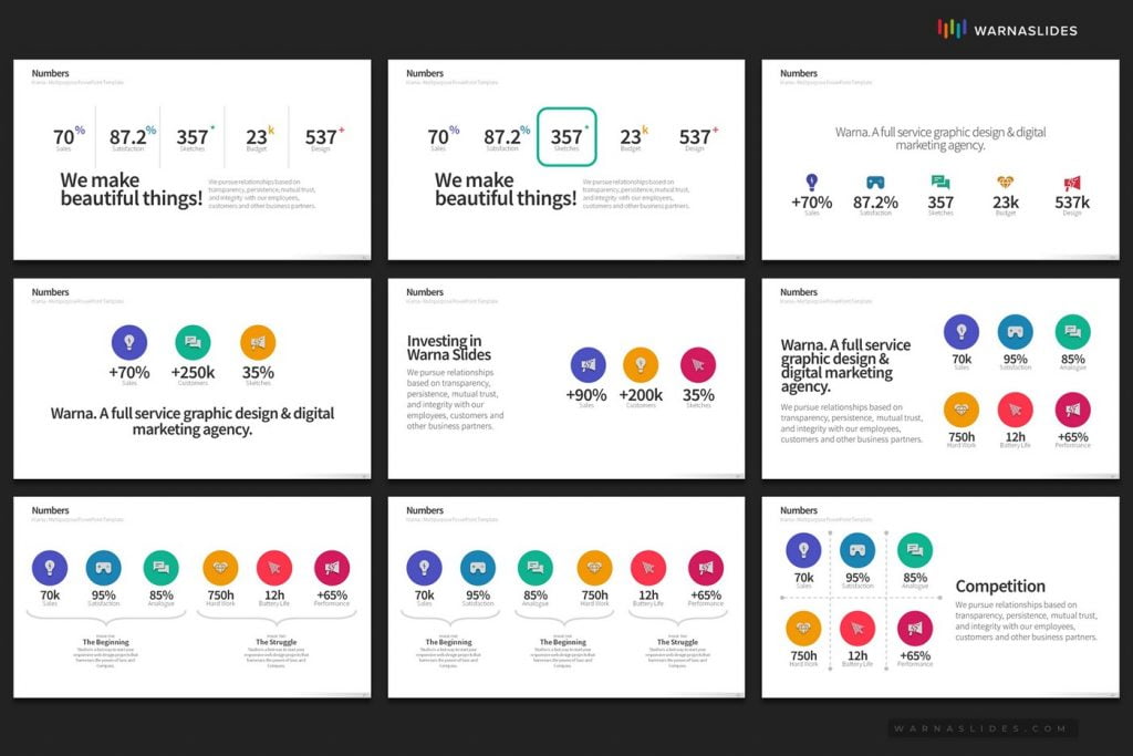 Numbers & Data PowerPoint Template - PowerPoint Slide Master Templates ...