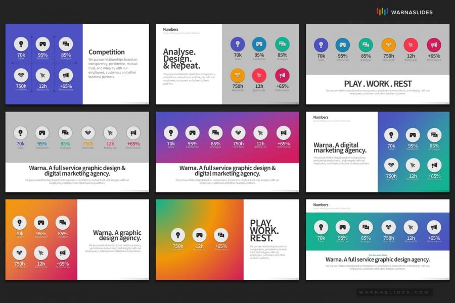 Numbers & Data PowerPoint Template - PowerPoint Slide Master Templates ...