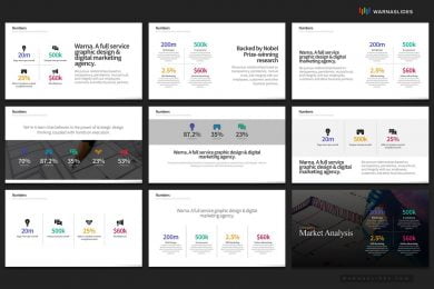 Numbers & Data PowerPoint Template - PowerPoint Slide Master Templates ...
