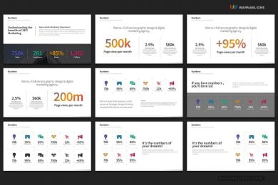 Numbers & Data PowerPoint Template - PowerPoint Slide Master Templates ...