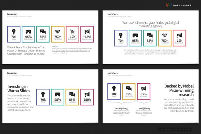 Numbers & Data PowerPoint Template - PowerPoint Slide Master Templates ...