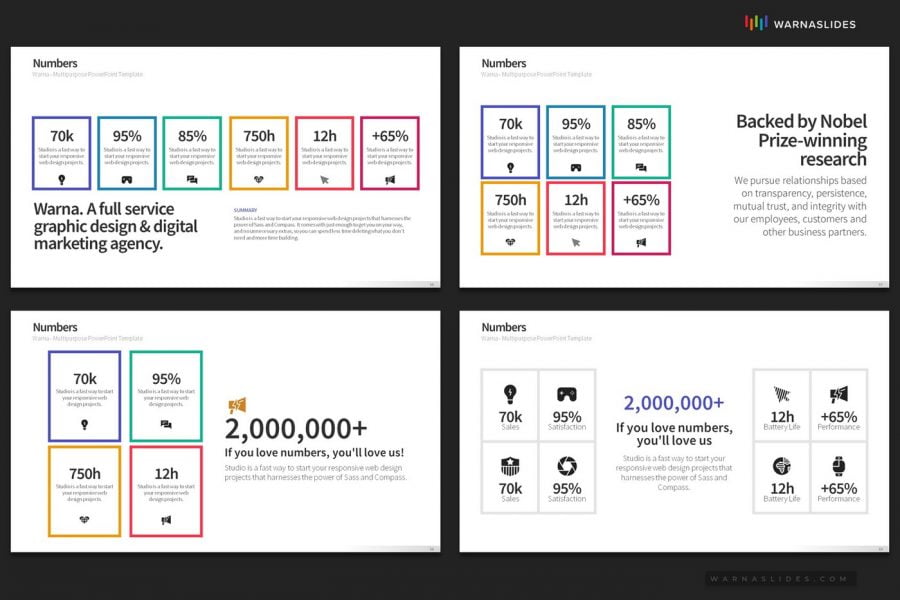Numbers & Data PowerPoint Template - PowerPoint Slide Master Templates ...