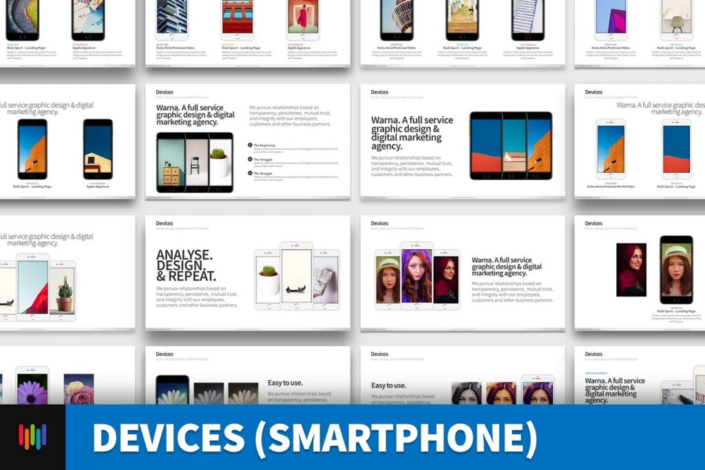 Devices (Smartphone) PowerPoint Template - PowerPoint Slide Master ...
