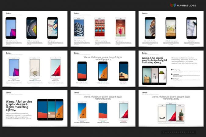Devices (Smartphone) PowerPoint Template - PowerPoint Slide Master ...